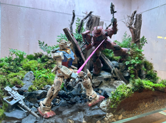 GUNPLA TERRARIUM - RX78 vs Red Comet (36x22x26cm) – Green Chapter